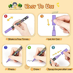 Gunsamg 46 Colors Acrylic Paint Pens Extra Fine Tip Acrylic Paint Markers For Rock Painting Ceramic Stone Wood Canvas DIY Crafts Card Making