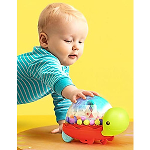 B. Play – Ball Popper & Walker – Push Toy for Baby, Toddler – Light-Up Turtle Toy for Crawling or Walking – Removable Handle – 1 Year + – Walk ‘n’ POP!