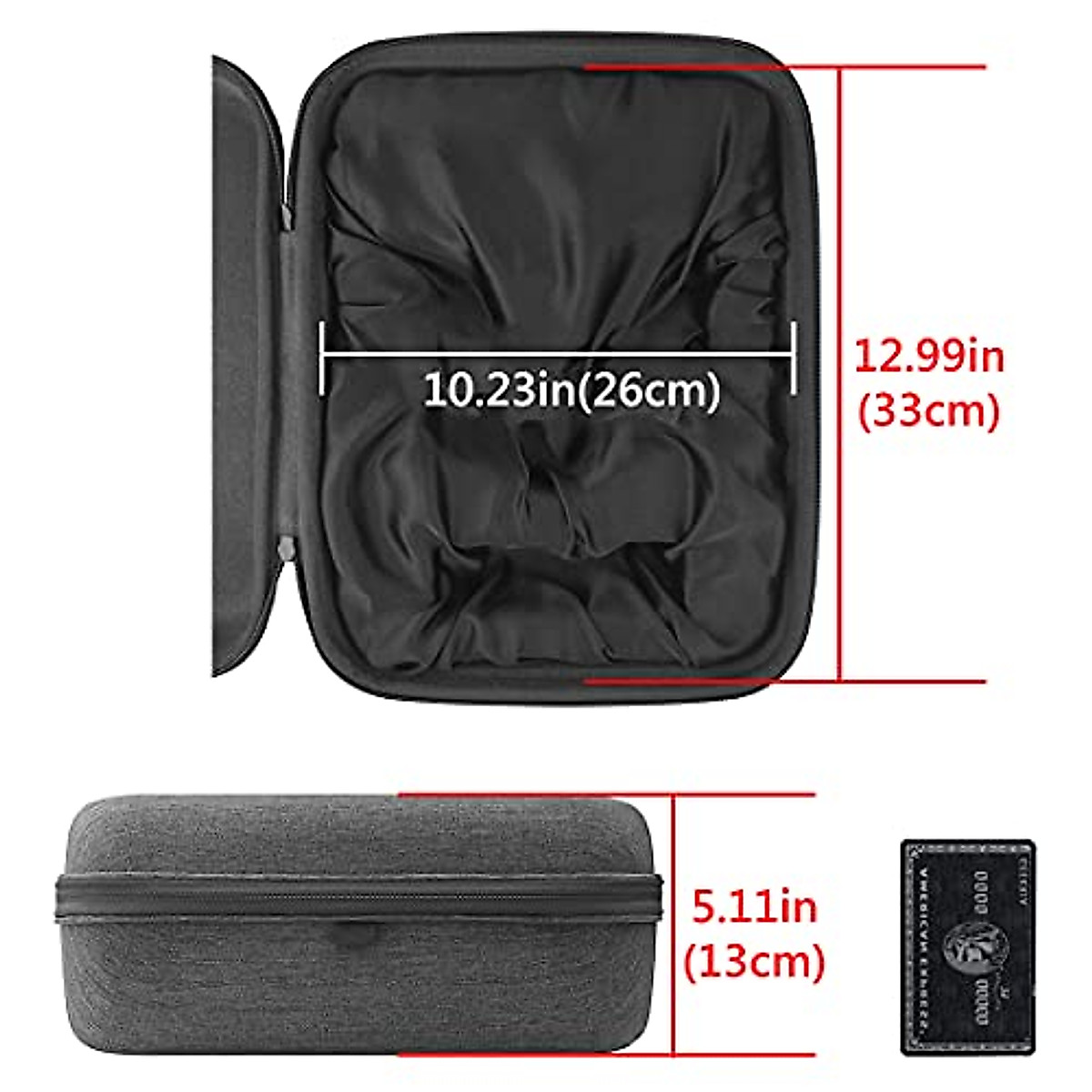 Geekria Shield Case for Large Sized Over-Ear Headphones, Replacement Protective Hard Shell Travel Carrying Bag with Cable Storage, Compatible with ATH-AWKT, Sony MDR-Z1R (Drak Grey)