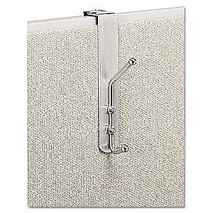 Safco 4167 Over-The-Panel Double-Garment Hook Satin Aluminum/Chrome