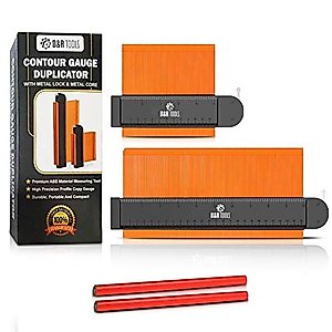 Contour Gauge with Lock D&R Tools Widen Shape Duplication Gauge Tool 5”& 10”, Template Tool with Adjustable Lock Precisely Copies Irregular Shapes Tools for Flooring Contour Gauge Duplicator