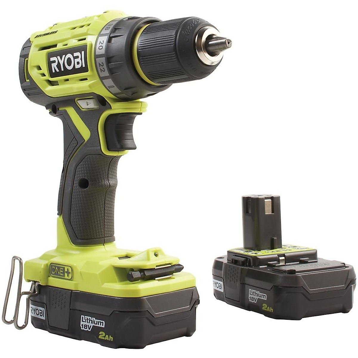 18-Volt ONE+ Brushless Cordless 1/2 in. Drill/Driver with Two (2) 2.0Ah battery, charger and tool bag Kit P1815