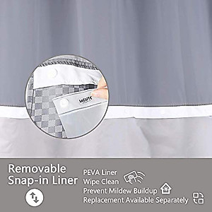 Lagute SnapHook Shower Curtain & 2-Pack Shower Caddy Bundle