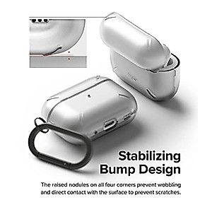 Ringke Layered Case [Scratch Resistance] Compatible with AirPods Pro 2 Case, Shockproof Cover with Carabiner Designed for AirPods Pro 2nd Generation - Matte Clear
