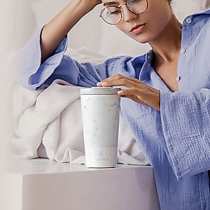 BURGA Travel Coffee Mug (16oz) – Spill-Proof, Secure-Seal Insulated Coffee Mug – Scratch-Resistant, Stainless Steel Travel Mug Stays Hot or Cold – Anti-Slip Coffee Tumbler – Pink Travel Mug