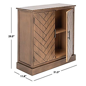 Safavieh Home Collection Peyton Brown 2-Door 2-Shelf Storage Buffet Sideboard Table (Fully Assembled)