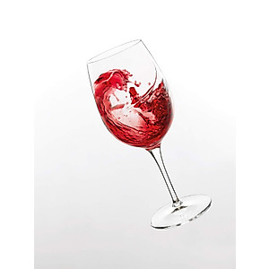 Luigi Bormioli Aero 16.25 oz Goblet Red Wine Glasses, Set of 6, Clear