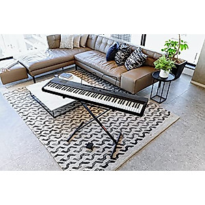 Korg 88 Portable Digital Piano with Semi-Weighted Keys and Built-in Speakers, with Sustain Pedal, Music Stand, and Power Supply (LIANO),Black