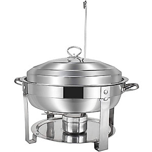 UZOURI Stainless Steel Chafing Dish, Chafing Dish Set Food Warmer Buffet, with Food Pans Fuel Holders, Food Warmer Professional Set for Catering, Buffet and Party(Size:S) (M)