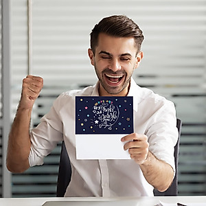 48 Pack Welcome to Team Cards Employee Appreciation Cards with 48 Envelopes So Glad You're on the Team Work Anniversary Cards Staff Thank You Cards for Recognition Gifts, 5.9 x 3.9Inch(Star Style)