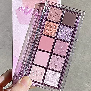 Go Ho 10 Colors Eyeshadow Palette,Matte&Glitter Eyeshadow Makeup,High Pigmented Shades,Naturing-Looking, High Pigment Waterproof Cool Eye Eyeshadow Palette,14 Midsummer Dream
