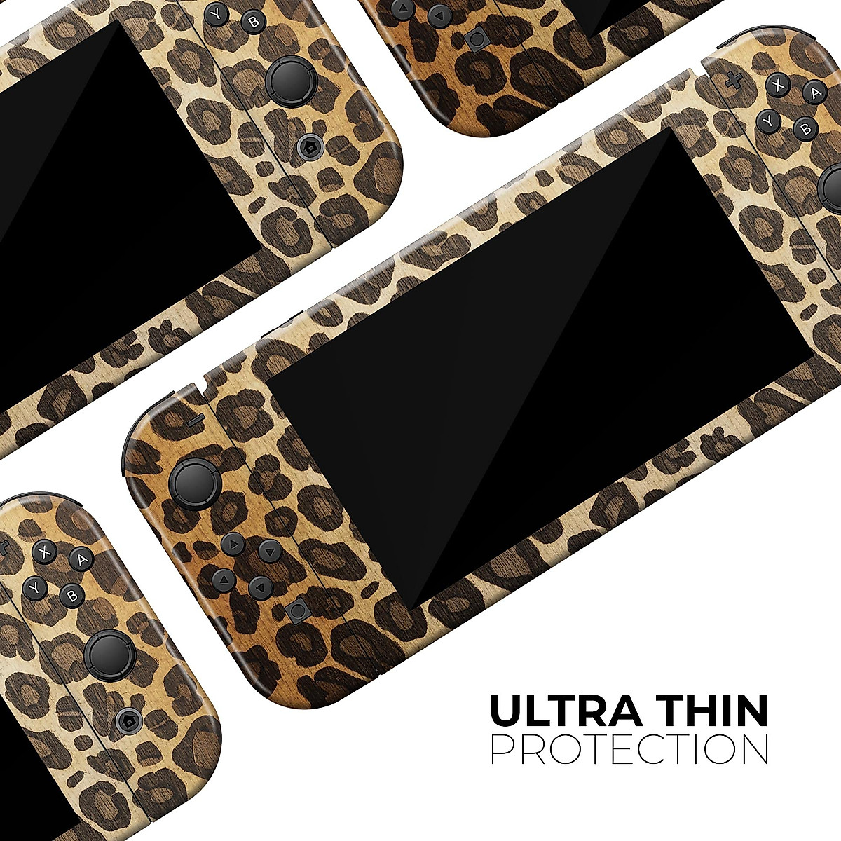 Design Skinz - Compatible with Nintendo Switch OLED Console Bundle - Skin Decal Protective Scratch-Resistant Removable Vinyl Wrap Cover - Vibrant Leopard Print V23