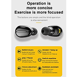 Invisible Earbuds Wireless Bluetooth Mini Ear Buds Tiny Waterproof Discreet Earphones Sleep Earbuds in Ear Hidden Earpiece Long Battery Life Headphones Smallest for Android iOS Sports Running Workout