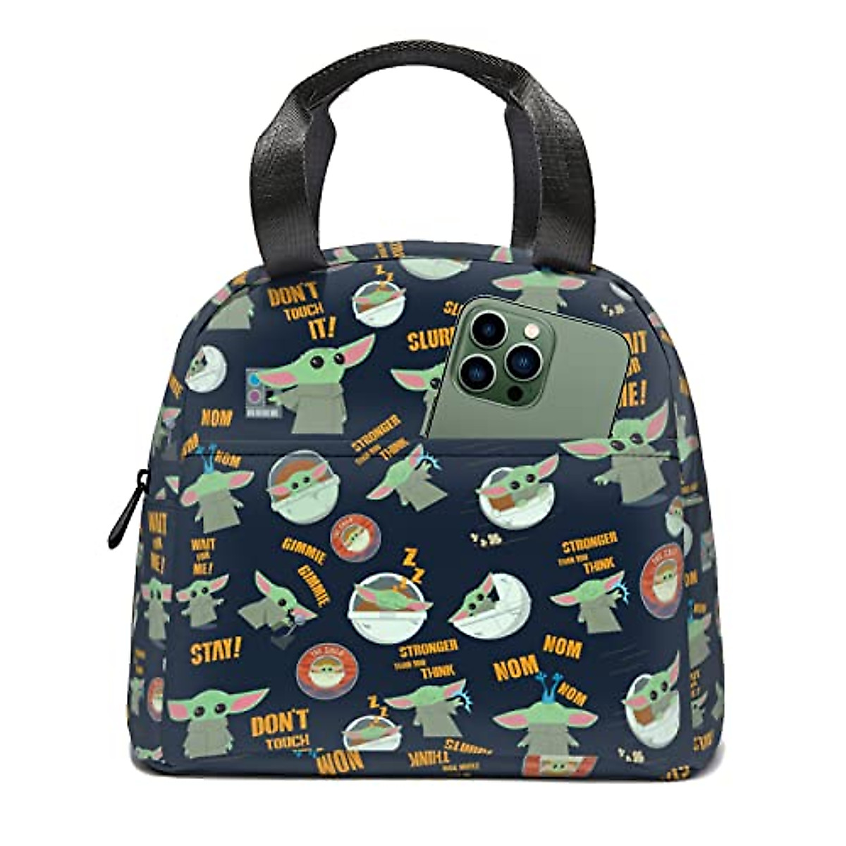 YEGRTUF Reusable Cute Insulated Lunch Bag 8x5x8.5 Inch Waterproof Tote Lunch Box for Women Men Cooler Lunchbox for Adults Work Travel Picnic Camping