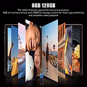 FOTABPYTI 4G Calling Tablet, 2.4G 5G WiFi Front 8MP Rear 20MP 10.1in Tablet 100-240V for Android 11 for Drawing (US Plug)