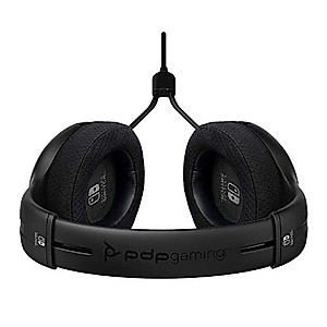 PDP Gaming LVL40 Stereo Headset with Mic for Nintendo Switch - PC, iPad, Mac, Laptop Compatible - Noise Cancelling Microphone, Lightweight, Soft Comfort On Ear Headphones, 3.5mm jack - Black