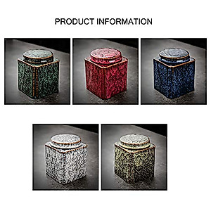 by Unbranded Keepsake Urns Ashes Ceramics, Small Urns For Human Ashes,  Cremation Urns for Ashes Unique Handmade Products and Ashes Urn, Display Burial at Home or Office Decor (Blue)