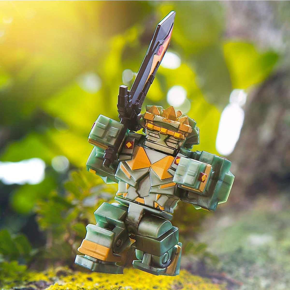 Roblox Celebrity Collection - Fantastic Frontier: Gold Corrupted Knight + Two Mystery Figure Bundle [Includes 3 Exclusive Virtual Items]