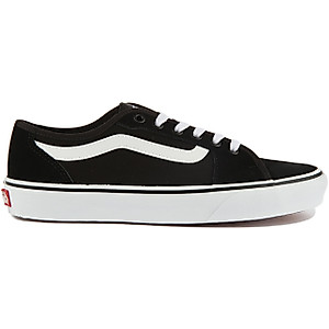 Vans Men's Filmore Decon Sneaker, Suede Canvas Blk White, 11