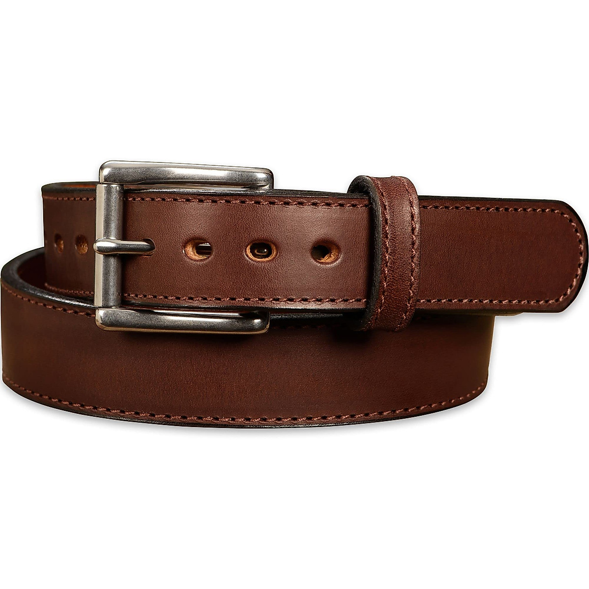Bullhide Belts Mens Leather Belt for Casual Dress, 1.50" Wide, Brown, 38 Inches