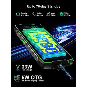 Blackview Rugged Smartphone(2023), BV9300 21GB+256GB/1TB,15080mAh Battery/33W,100 Lumen Flashlight,6.7" FHD+ 120Hz,50MP+32MP, Android 12 Rugged Cell Phone,Rugged Phone Unlocked FPR/FACE ID/NFC/OTG