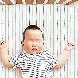 The Peanutshell Elephant Fitted Crib Sheet Set - 4 Pack - Grey, White & Green