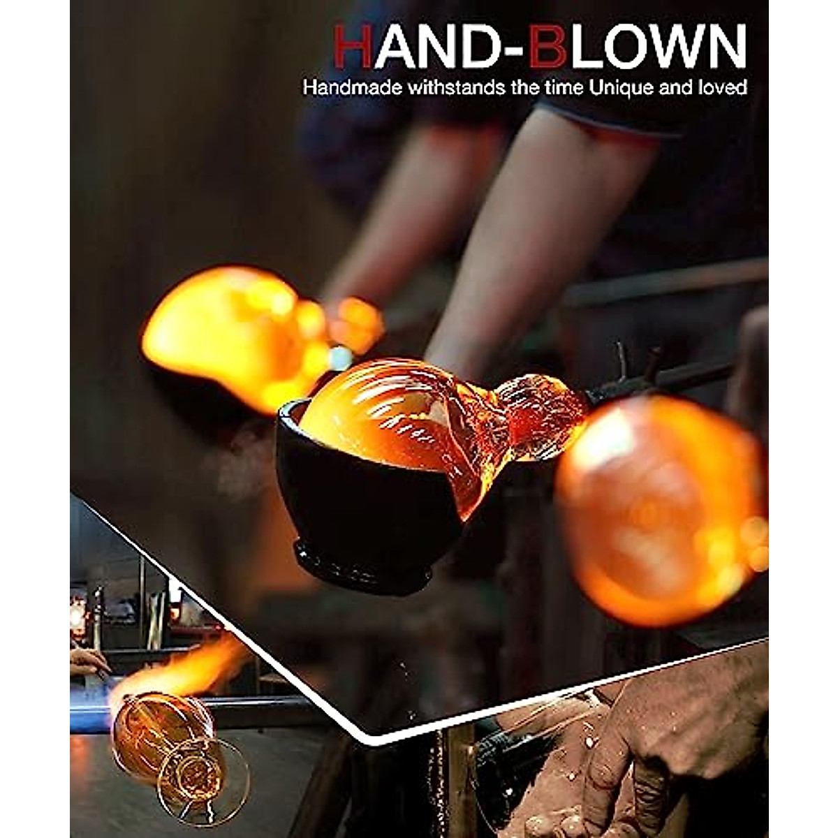 AOOE Red Wine Glasses Set of 4, Crystal Hand Blown Burgundy Glasses-Ultra-thin,18 OZ, Light for Wine Tasting, Perfect Gifts for Valentine's Day, Anniversary, Birthday