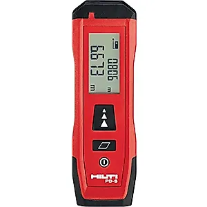 Hilti PD-S Laser Distance Meter 60M/197ft, Handheld Range Measure Meter Rangefinder Diastimeter with Area Measurement, Range Finder Highlight Display Measuring Tool