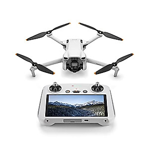 DJI Mini 3 (DJI RC) - Lightweight and Foldable Mini Camera Drone with 4K HDR Video, 38-min Flight Time, True Vertical Shooting, and Intelligent Features