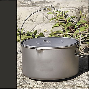 JAHH Outdoor Camping Pot Lightweight Equipment,Outdoor Ultralight Camping Pot Mug 2000ml