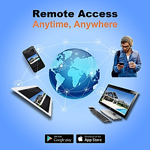 101AV 16CH Security Camera System Hybrid HD H.265/H.264 5in1 DVR/NVR, HD-TVI/CVI/AHD/IP, HDMI/VGA Video Out, Phone APPs for Home & Office, Work w/ 5MP Lite Analog & 8MP Lite IP Camera, 2TB HDD(no PoE)