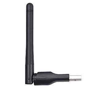 hudiemm0B USB Network Card, MT7601 150Mbps Wireless WiFi Router USB Network Card Adapter with 2dB Antenna Black