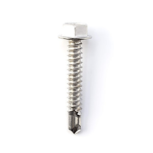 THE CIMPLE CO #14 Size, 1 1/2" Length (38mm) - Self Tapping/Drilling Screw - 410 Stainless Steel (Exceptional Wear and Very Corrosion Resistant) - Hex Washer Head - 100pcs
