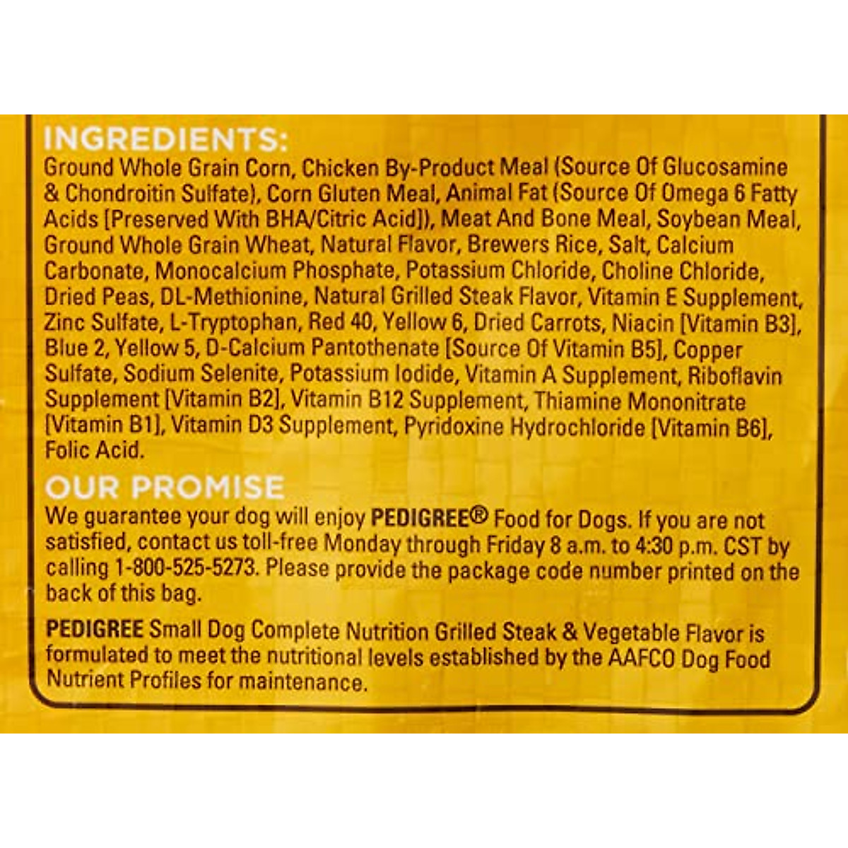 Pedigree Small Dog Complete Nutrition Small Breed Adult Dry Dog Food Grilled Steak and Vegetable Flavor Dog Kibble, 14 lb. Bag