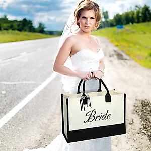 Karenhi 3 Pcs Bride to Be Gifts Set, Include Bride Tumbler Champagne Flutes Wifey Tumbler, Bride Tote Bag Bridal Shower Gift Bag, Women's I Do Slippers for Bride Engagement Weddings Bachelorette Party