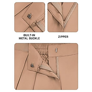 NIeyook Women's Wide Leg Pants Elastic High Waisted Trousers Business Work Casual Pants with Pockets Black