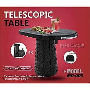 Outward Gear Collapsible Portable Table and Chairs for Travel Camping Cooking Small Folding Retractable Telescopic Table 2-in-1 Stool