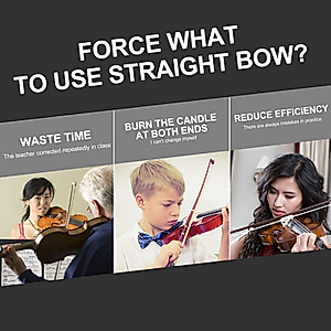 HEALLILY Violin Bow Straighten Corrector Tool Guide Fiddle Bow Collimator Beginner Starter Violin Training Teaching Accessory 8X10CM