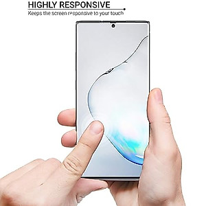 BANDQ 3 Pack for Samsung Galaxy Note 10 Plus Screen Protector, 1 Pack Camera Lens Protector, 9H Scratch-Resistant HD Clear Tempered Glass Screen Protector Galaxy Note 10+ Plus Screen Protecto