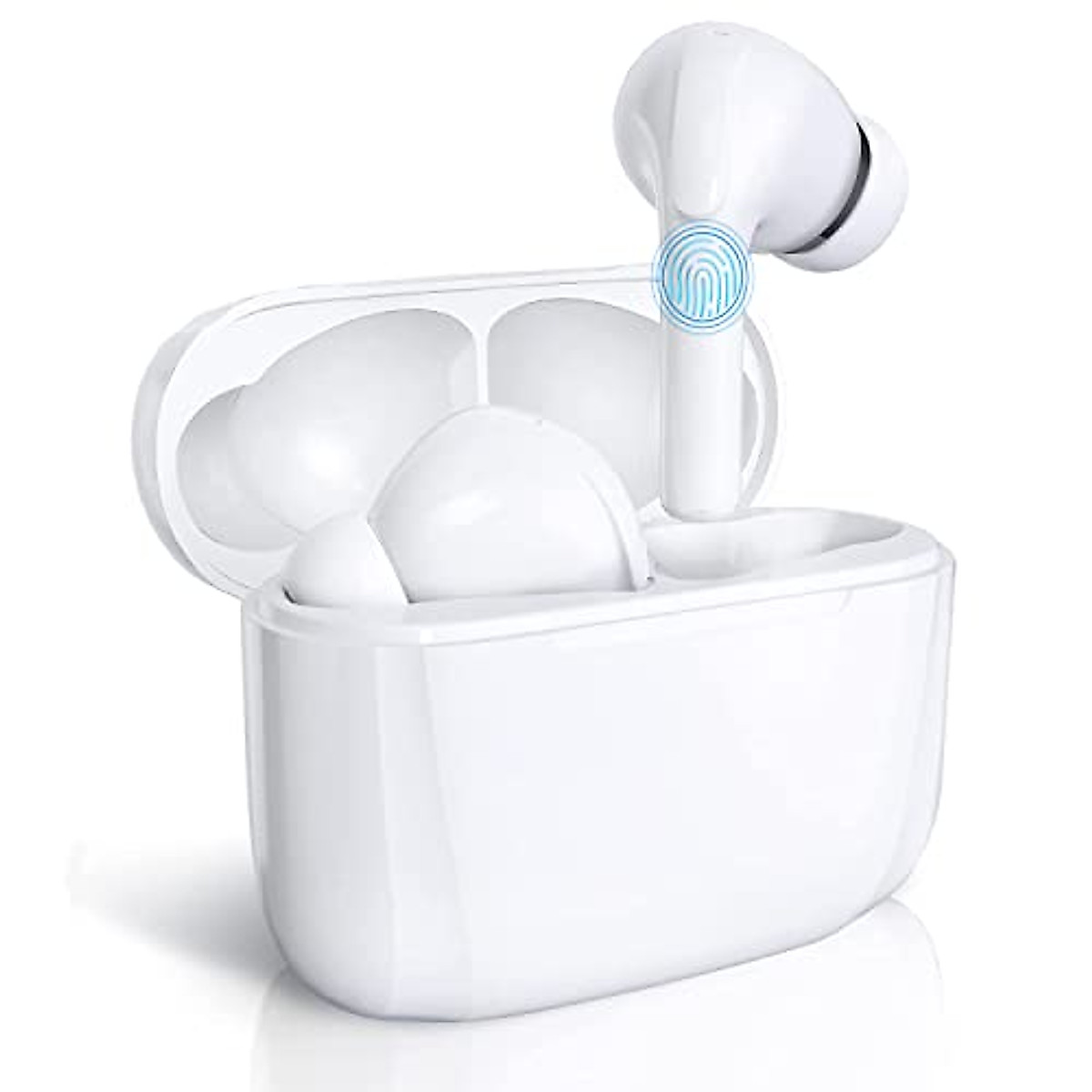 Wireless Earbuds,Bluetooth 5.1 Earbuds in Ear with Noise Cancelling Mic,Hi-Fi Stereo Bluetooth Headphones 30H Playtime IPX6 Waterproof Earphones,Pop-ups Auto Pairing Headset for Sport Home Office