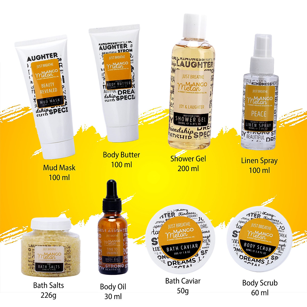 Spa Gift Basket for Women and Men! Mango Melon & Sweet Orange Bath Body Works Spa Bath Set. Sulfate Free Spa Gift Set to Soothe & Moisturize your Skin