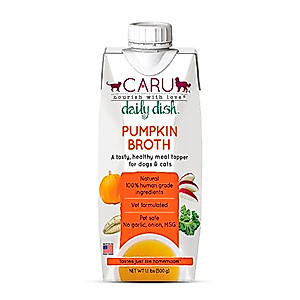 CARU - Daily Dish Pumpkin Broth Meal Topper for Dogs & Cats - Savory Pour-Over Broth - 1.1 lbs.