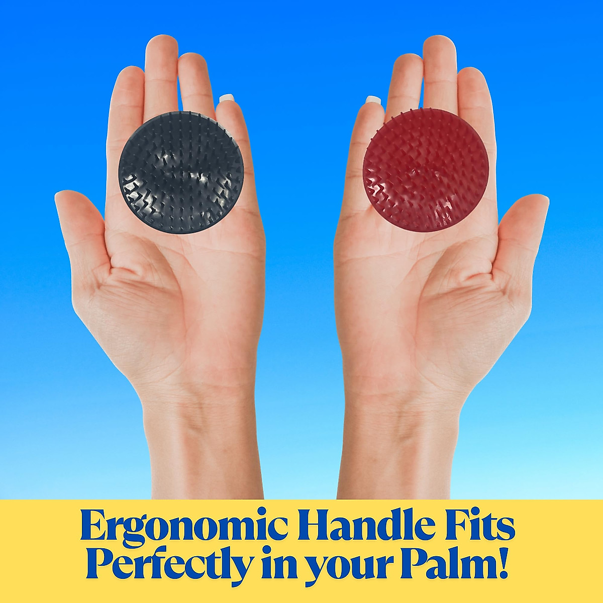 G.B.S Hair Brush Massager Shampoo Hair Scalp Soft Dandruff Cleaning Shower Massager 4 Pack for Men Women Kids The Best Invigorating Head Scrubber! Christmas Day Gift Birthday Gift Father's Day