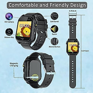 Smart Watch for Kids Boys,Kids Watches for 4-12 Year Old Educational Toys Gifts for Boys HD Touchscreen Kids Games Watch with 26 Puzzle Games Camera Video Torch Alarm Clock Music Pedometer Calculator