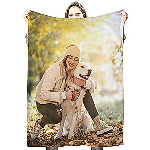Customized Blanket Unique Gift, Personalized Photo Throws Blanket for Kids or Adults, Custom Photo Blanket for Christmas, Birthday Gifts, Put Your Photo on a Plush Blankets 40x50 inch, 1 Photos