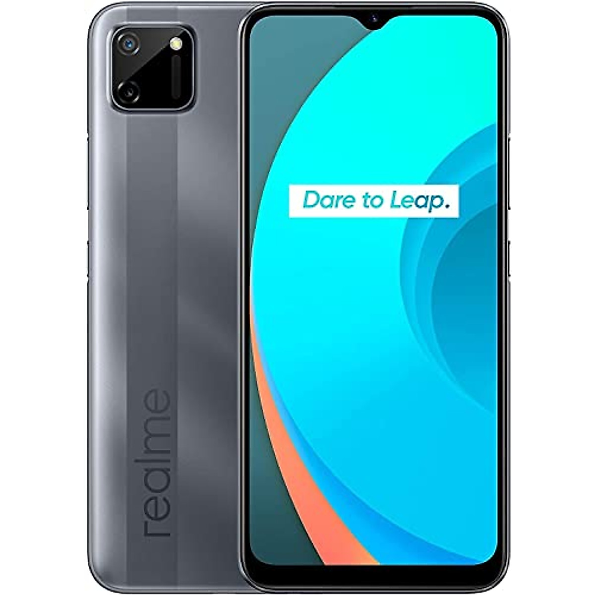 realme C11 2021Android 11 | Dual 13 MP+2 MP LED Flash, 1080p@30fps | Li-Po 5000 mAh | International Model (GSM Compatible) (Not Verizon Sprint Boost Metro PCS Cricket) (64+4GB, Grey)