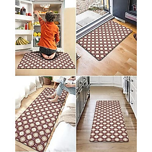 Artnice Kitchen Rugs, Kitchen Rug Set 2 Piece Kitchen Runner Rug Kitchen Floor Mat, Cushioned Anti Fatigue Kitchen Mat Non Skid Waterproof 0.47" Comfort Standing Kitchen Rug, 20"x31.5"+20"x47.2"