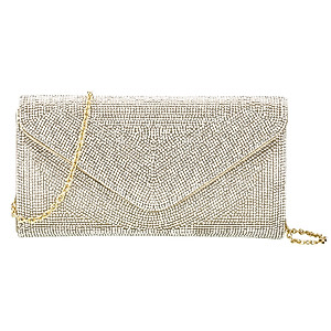 KamostarX Evening Bag for Women,evening purses and clutches gold clutch purse evening handbags Crossbody Shoulder Wedding Bride Purse