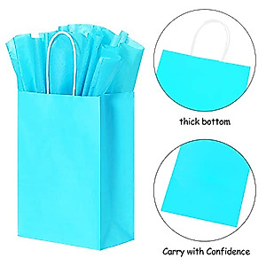 BLEWINDZ 32Pack Gift Bags with 32 Tissue Paper, 8Colors Party Bags with Handles, 10.6" Medium Size Rainbow Goodie Bags for Wedding, Birthday, Party Supplies