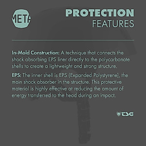 TSG Meta Skate & Bike Helmet w/Dial Fit System | for Cycling, BMX, Skateboarding, Rollerblading, Roller Derby, E-Boarding, E-Skating, Longboarding, Vert, Park, Urban (Satin Black, L/XL 58-60 cm)